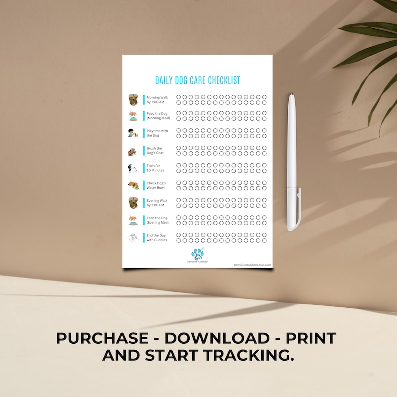 Pet Care & Routine Planner 2025 | Daily Dog Checklist, Weekly Schedule ...