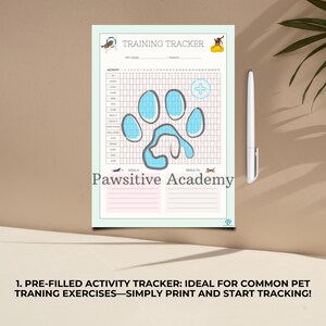 Printable Pet Training / Habit Tracker PDF - Customizable Monthly Goals ...