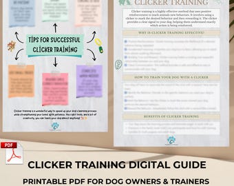 Clicker Training Digital Guide | Printable PDF for Dog Owners, Trainer ...