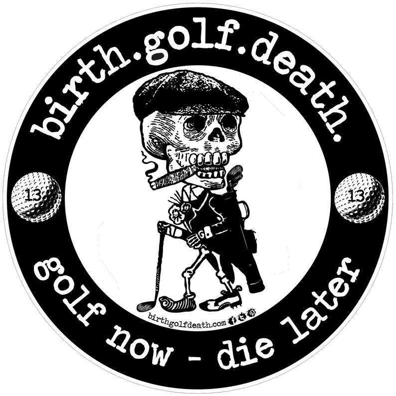 Golf Sticker Victor the Skeleton Golf Decal Funny Golf | Etsy