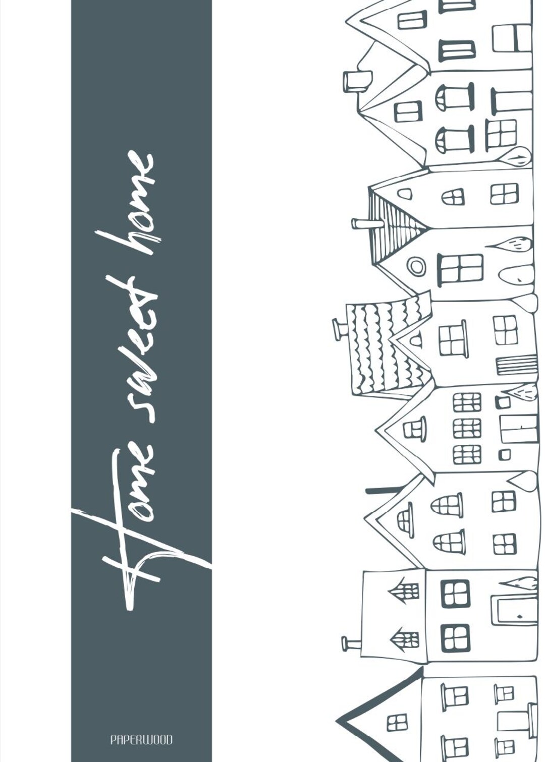 Your Home Poster for Your House With Little Houses. Graysage Version - Etsy