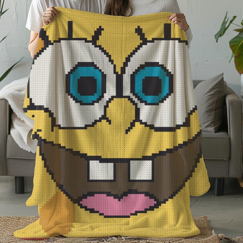 Spongebob's Face , Graph, Pattern, C2C and Tapestry Crochet, Crochet ...