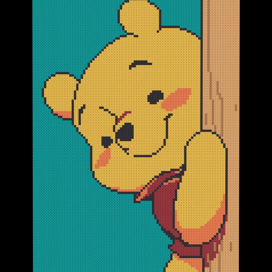 Winnie the Pooh, Graph, Pattern, C2C and Tapestry Crochet, Crochet ...