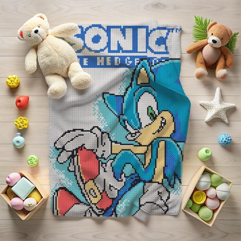 SONIC, Graph, Pattern, C2C and Tapestry Crochet, Crochet, Blanket ...