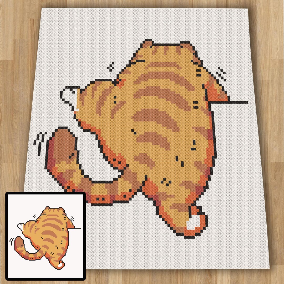 CAT, Graph, Pattern, C2C and Tapestry Crochet, Crochet, Blanket, Afghan ...