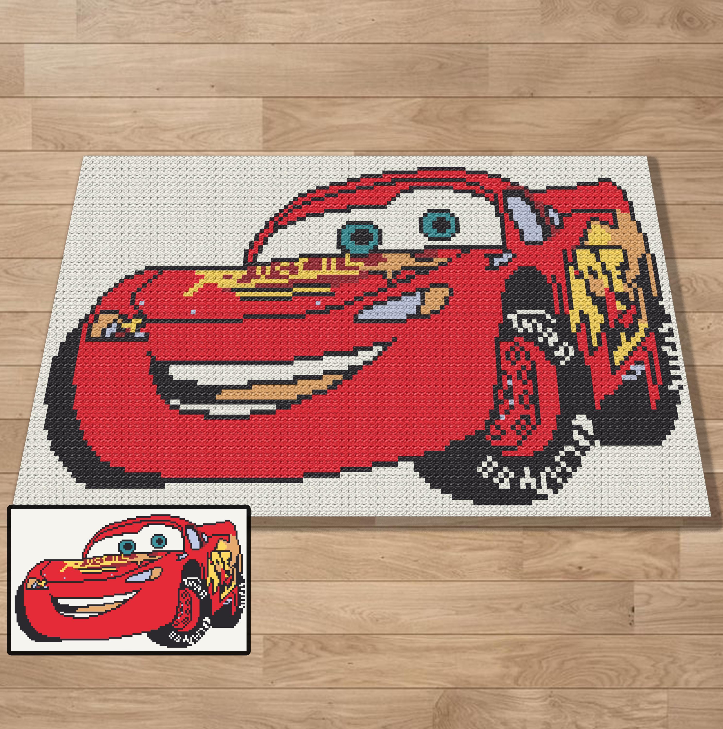 Lightning Mcqueen, Graph, Pattern, C2C and Tapestry Crochet, Crochet ...