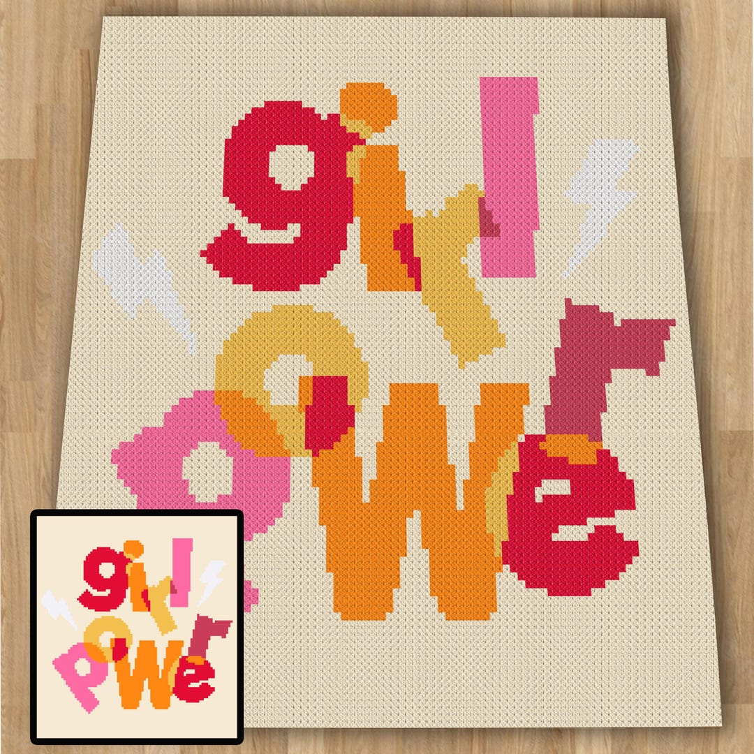 Girl Power, Graph, Pattern, C2C and Tapestry Crochet, Crochet, Blanket ...