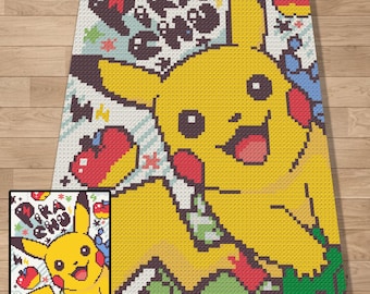 SONIC, Graph, Pattern, C2C and Tapestry Crochet, Crochet, Blanket, Afghan, PDF, Instant Download ...