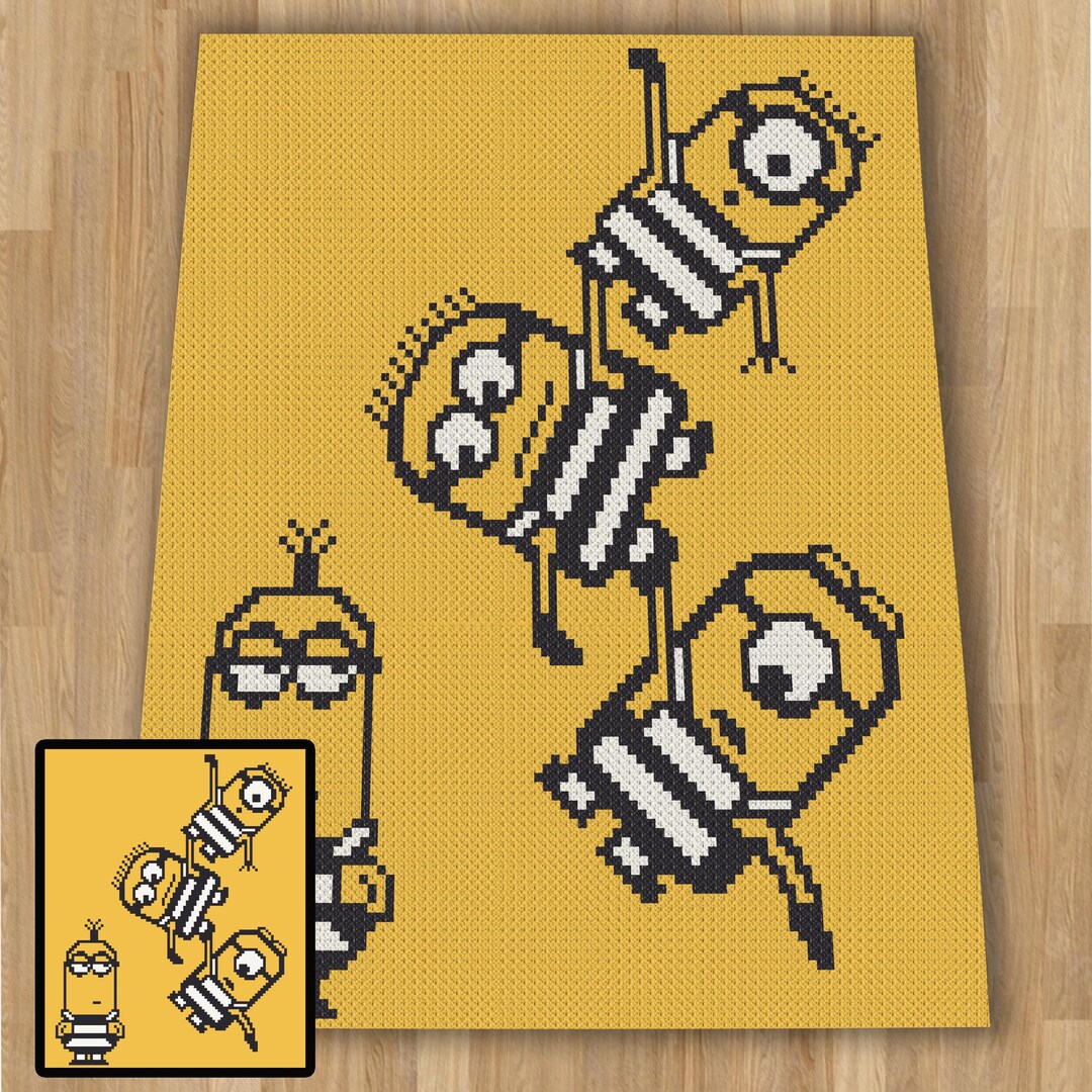 Minion, Graph, Pattern, C2C and Tapestry Crochet, Crochet, Blanket ...