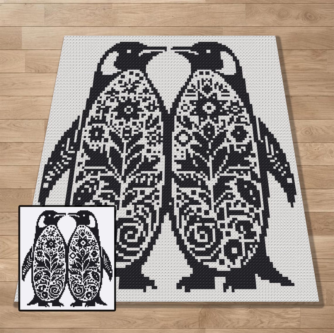 Penguins, Graph, Pattern, C2C and Tapestry Crochet, Crochet, Blanket ...