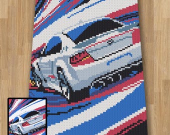Cars, Graph, Pattern, C2C and Tapestry Crochet, Crochet, Blanket ...