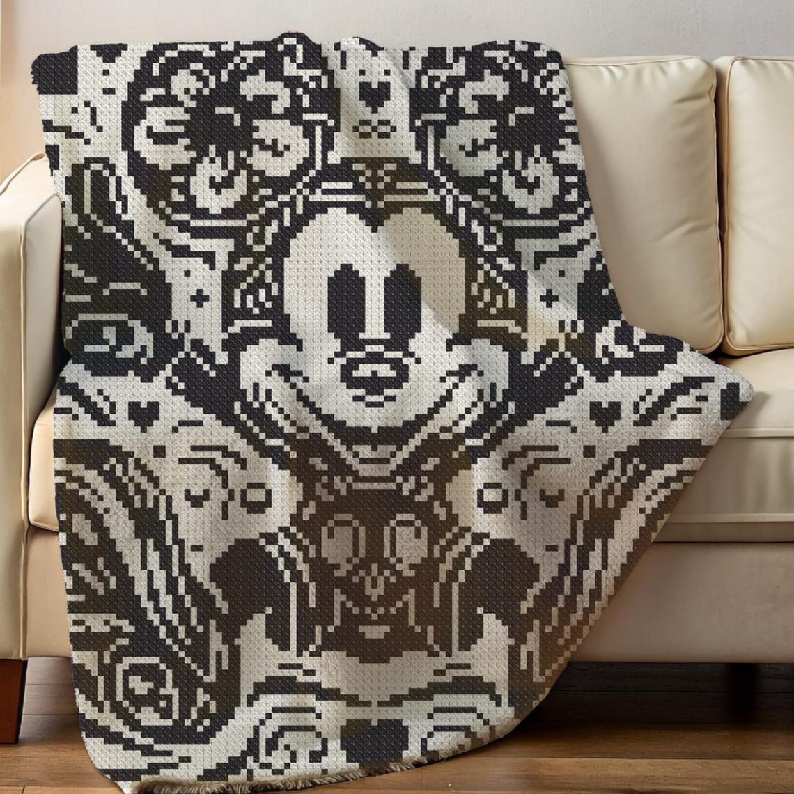 Mickey, Graph, Pattern, C2C and Tapestry Crochet, Crochet, Blanket ...