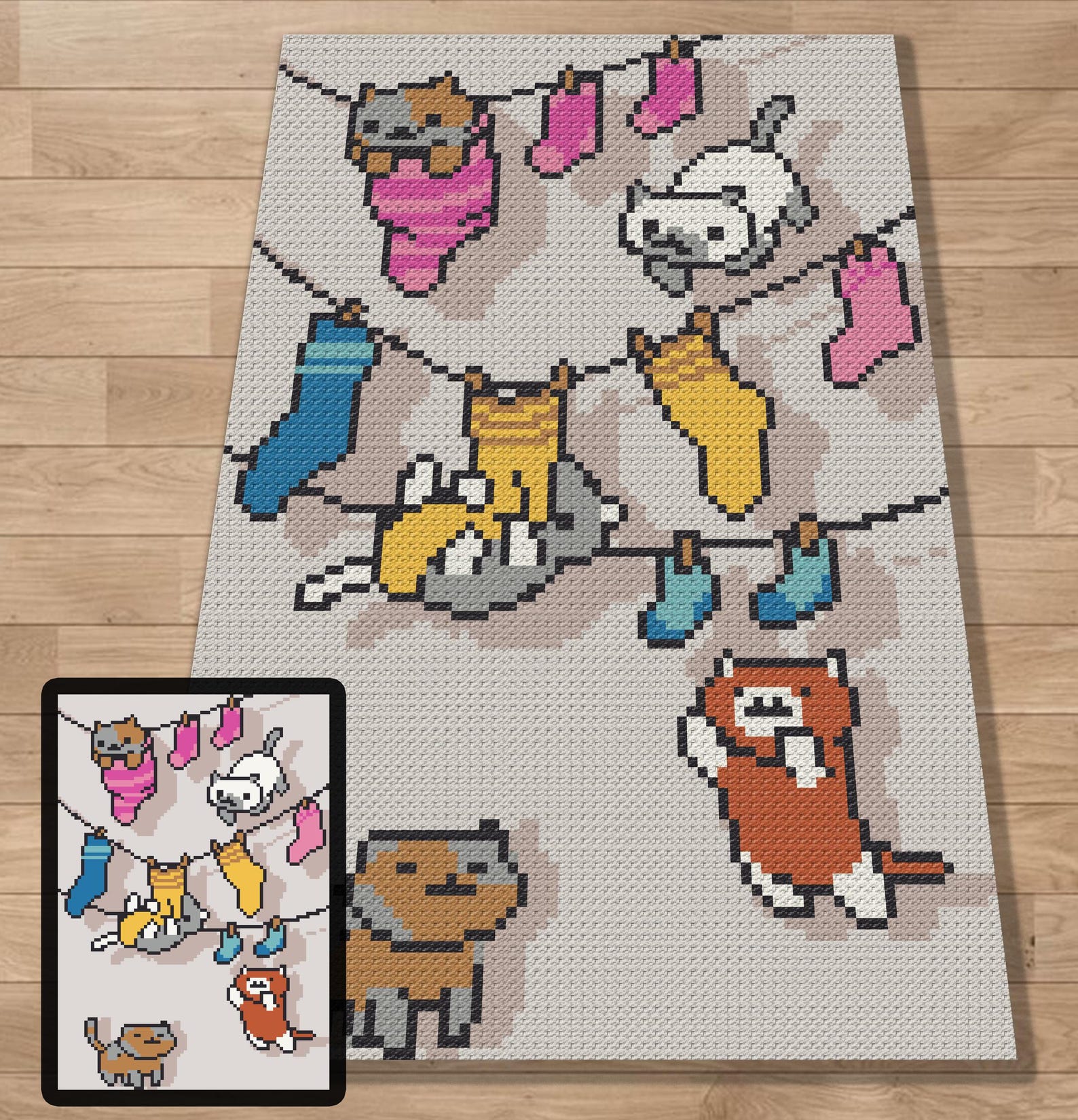 CATS, Graph, Pattern, C2C and Tapestry Crochet, Crochet, Blanket ...