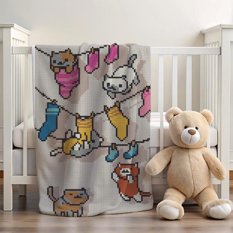 CATS, Graph, Pattern, C2C and Tapestry Crochet, Crochet, Blanket ...