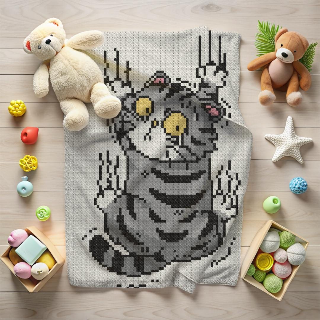 CAT, Graph, Pattern, C2C and Tapestry Crochet, Crochet, Blanket, Afghan ...
