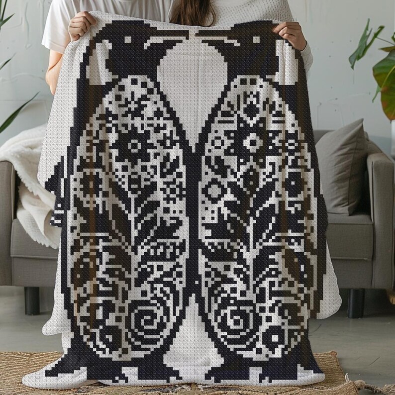 Penguins, Graph, Pattern, C2C and Tapestry Crochet, Crochet, Blanket ...