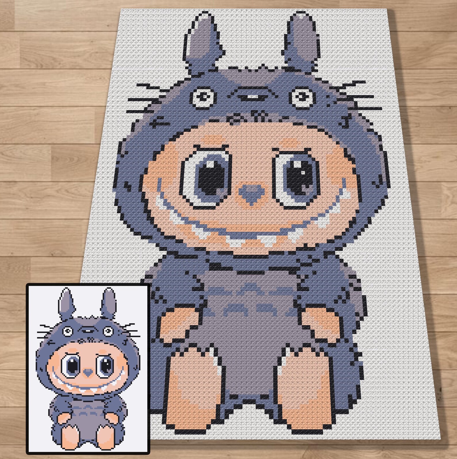 LABUBU , Graph, Pattern, C2C and Tapestry Crochet, Crochet, Blanket ...