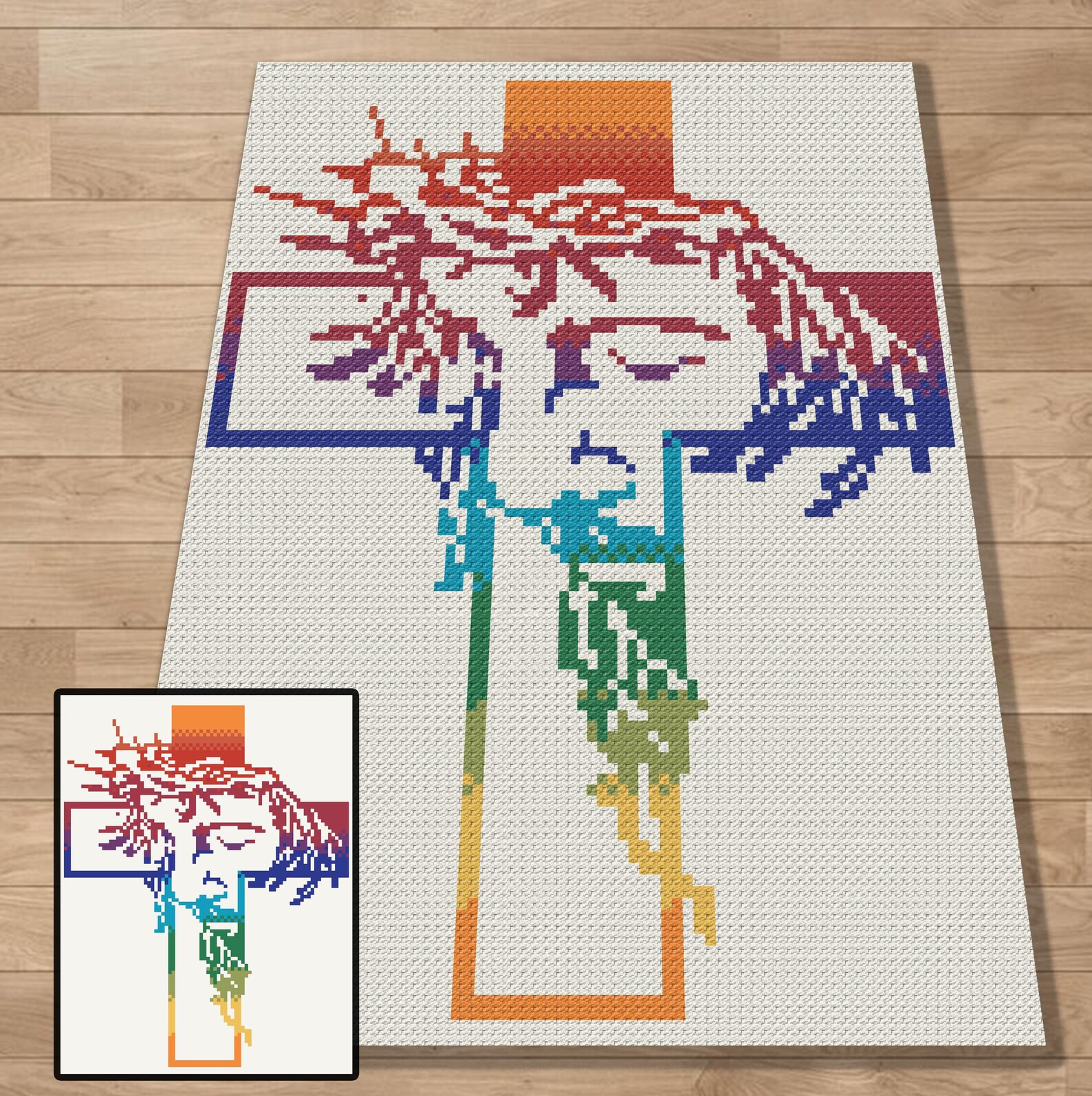 Jesus Cross, Graph, Pattern, C2C and Tapestry Crochet, Crochet, Blanket ...