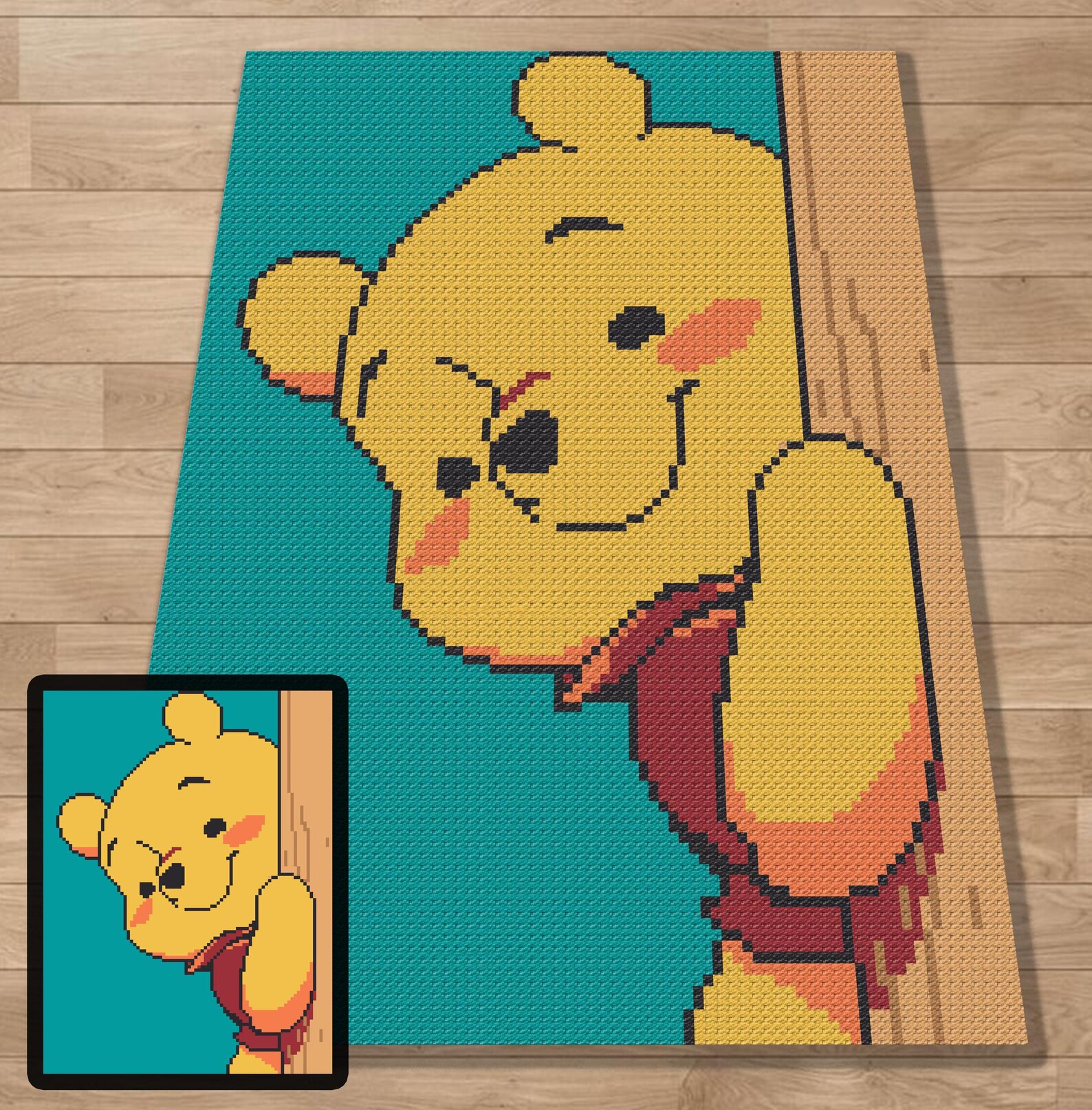 Winnie the Pooh, Graph, Pattern, C2C and Tapestry Crochet, Crochet, Blanket, Afghan, PDF ...