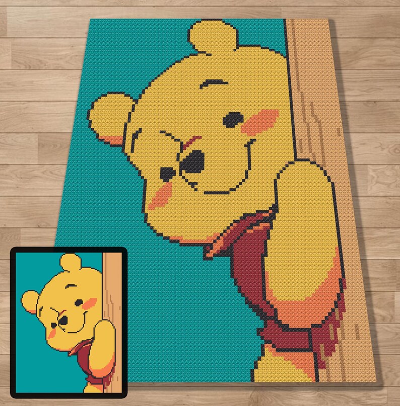 Winnie the Pooh, Graph, Pattern, C2C and Tapestry Crochet, Crochet ...