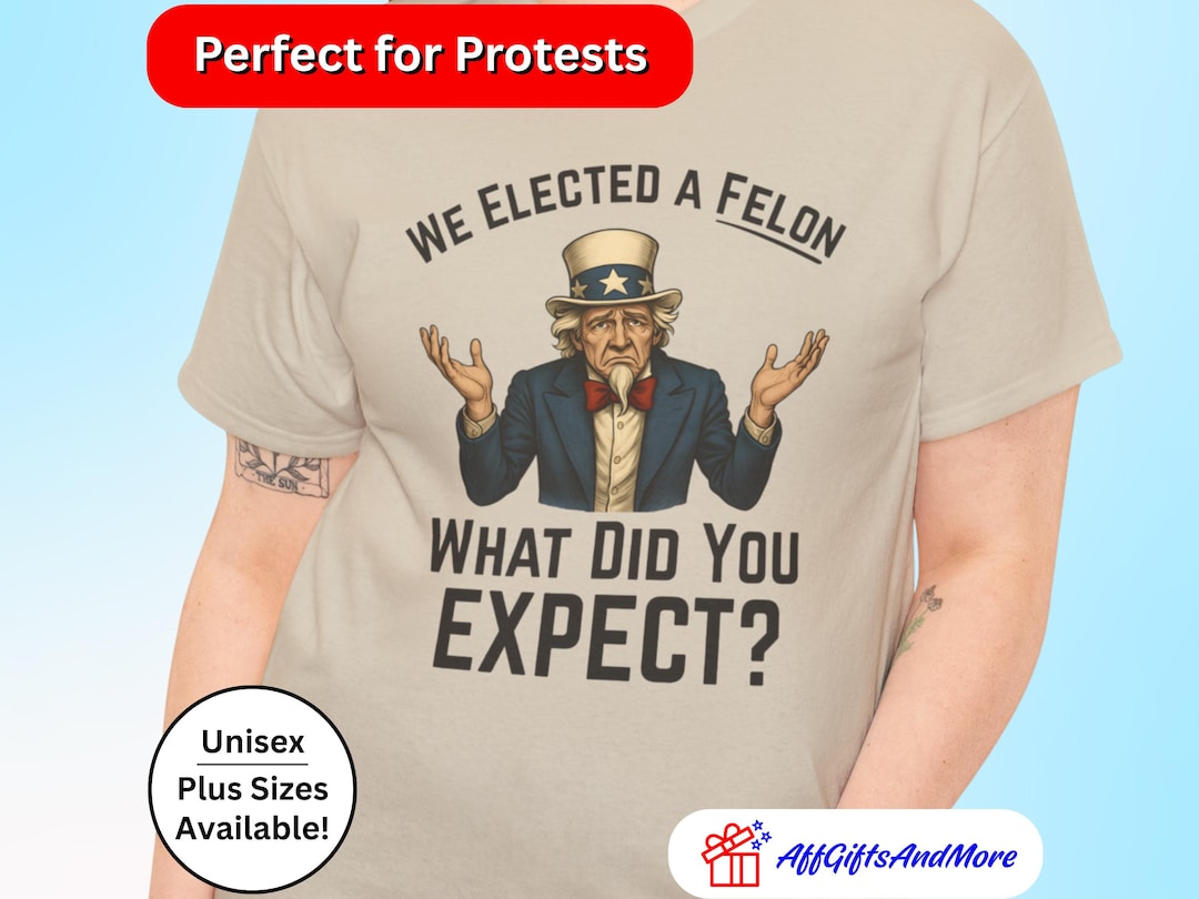 Sad Uncle Sam Political Satire T-shirt: Anti Trump 2025, Liberal Gift ...