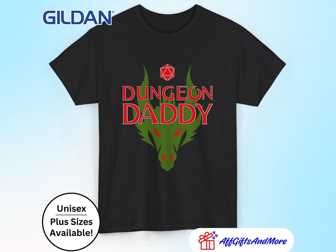 Dungeon Daddy T-shirt for Men Dnd Gamer Shirt Dungeons and Dragons ...