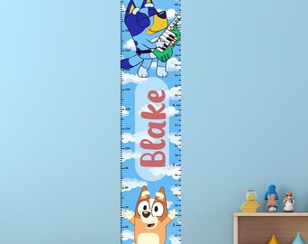Personalized Floral Growth Chart | Custom Name Height Chart for Kids ...
