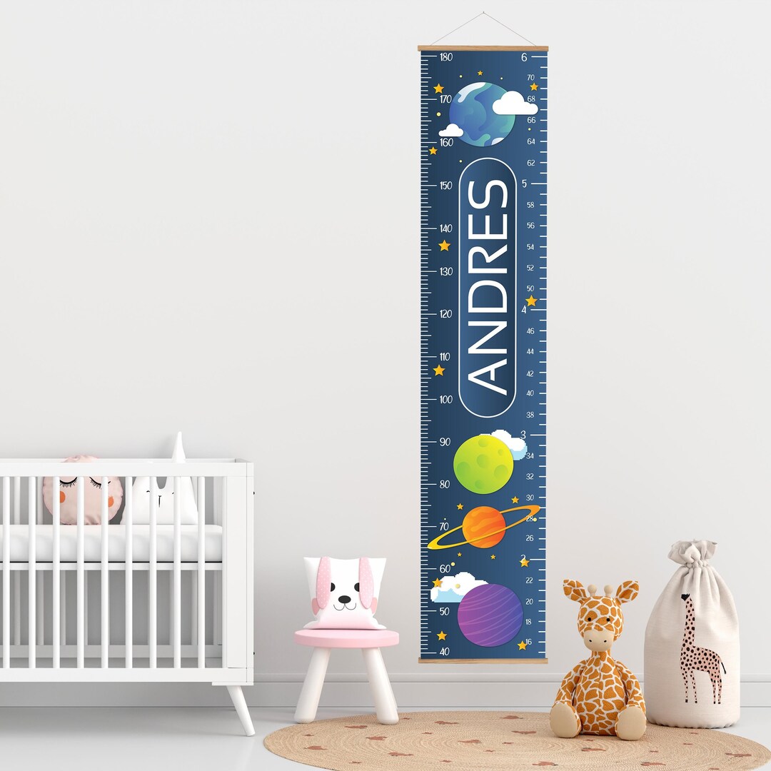 Name Height Chart Personalized Planet Growth Chart for Kids Custom ...