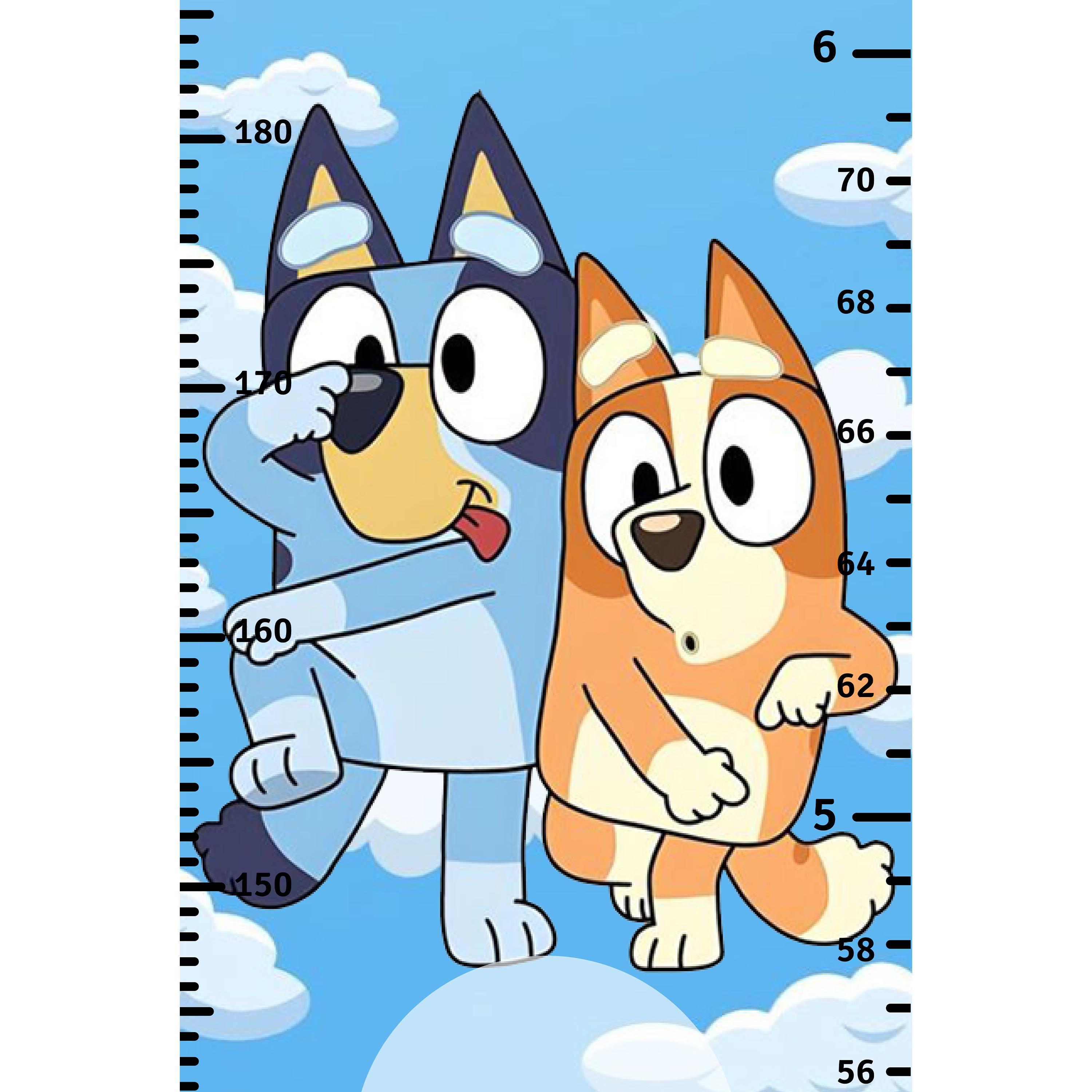 Name Height Chart | Personalized Bluey Growth Chart for Kids | Unique ...