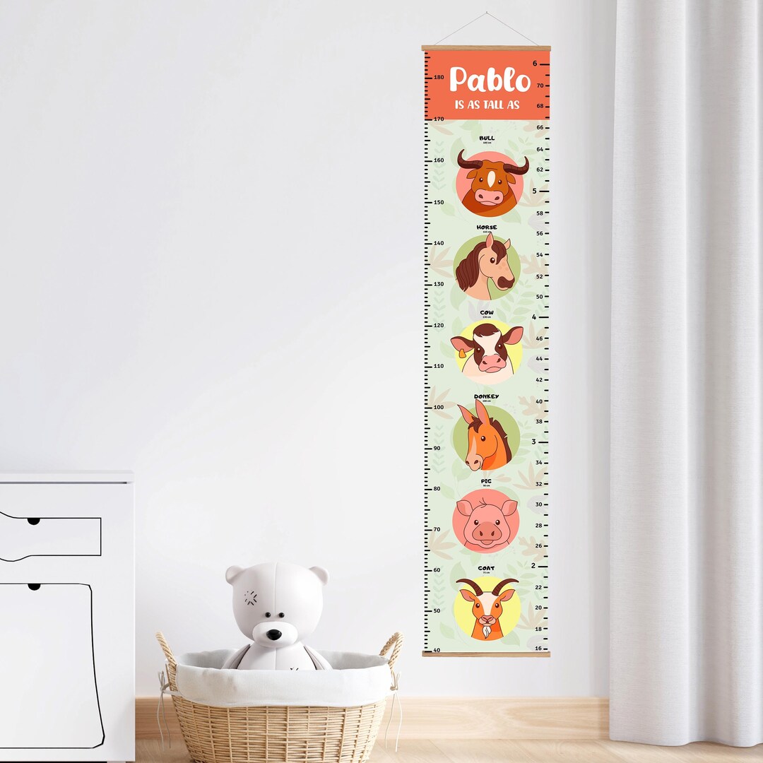 As Tall as Personalized Height Chart | Custom Name Growth Chart for ...