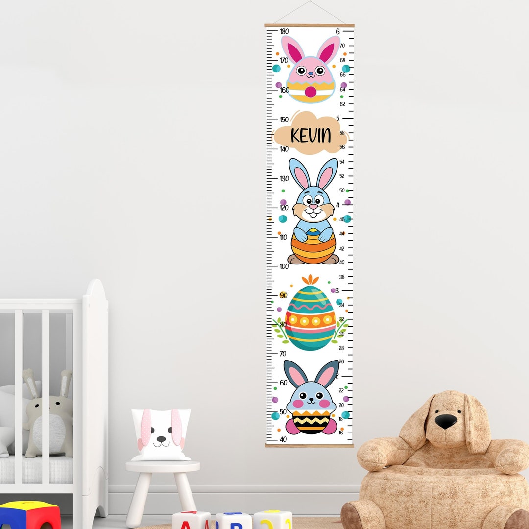 Name Height Chart | Personalized Rabbit Growth Chart for Kids | Custom ...