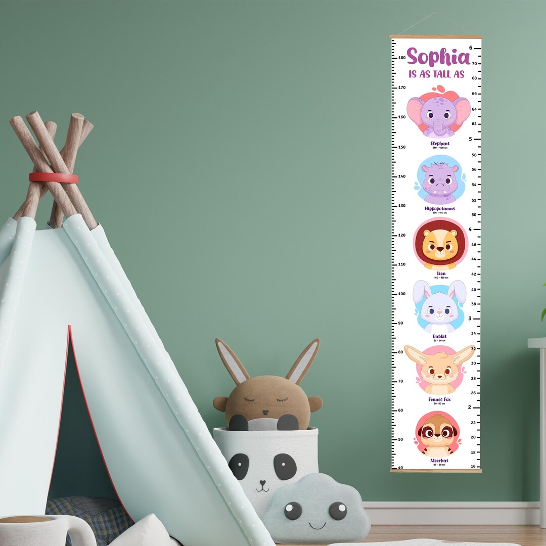 As Tall as Personalized Height Chart | Custom Name Kids Room Decor ...