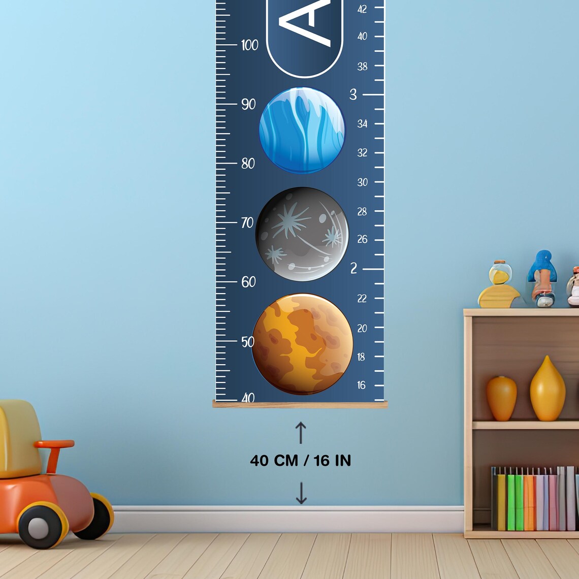 Name Height Chart Personalized Planet Growth Chart for Kids Custom ...