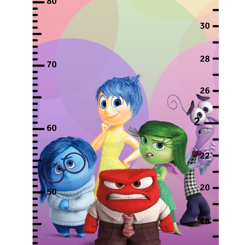 Personalized Inside Out Growth Chart | Custom Kids Name Height Chart ...