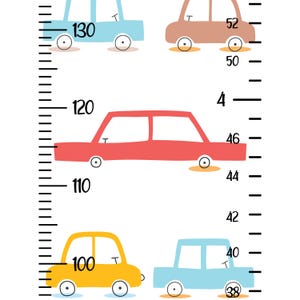 Name Height Chart | Personalized Cars Growth Chart for Kids | Custom ...