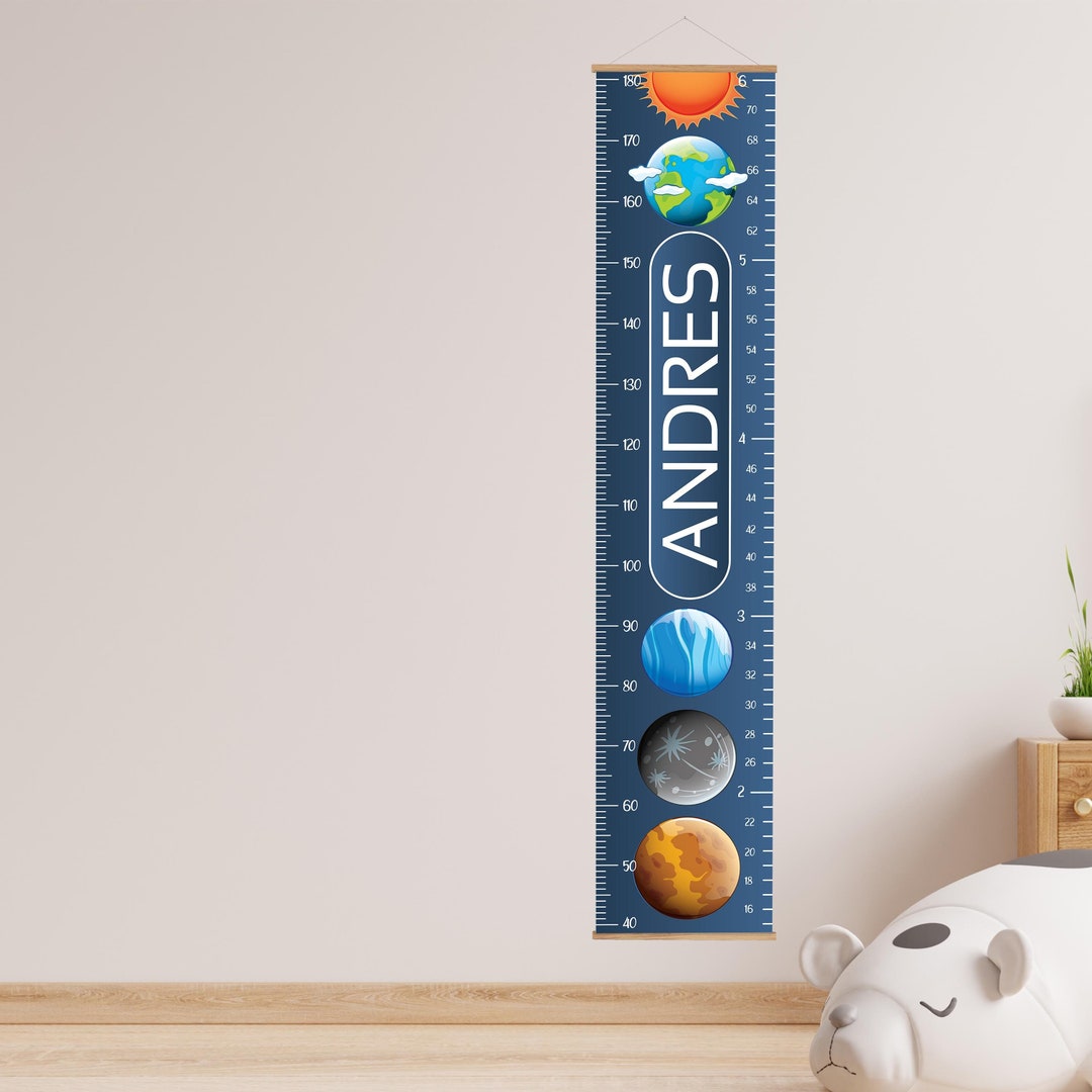 Name Height Chart Personalized Planet Growth Chart for Kids Custom ...