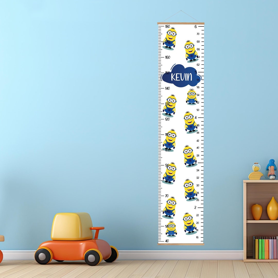 Name Height Chart | Personalized Minions Growth Chart | Custom Name ...