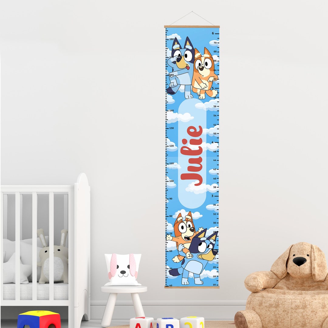 Name Height Chart | Personalized Bluey Growth Chart for Kids | Unique ...