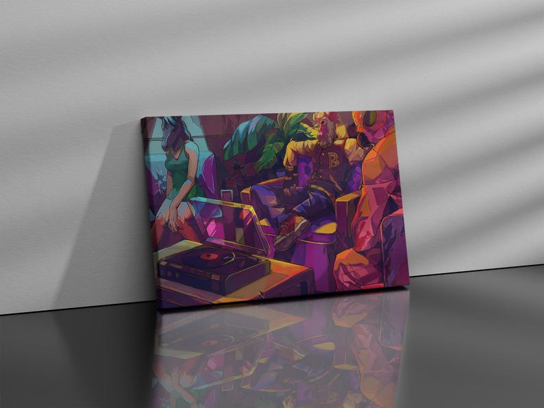 Hotline Miami Wall Art, Hotline Miami Canvas, Hotline Miami Print, Game ...