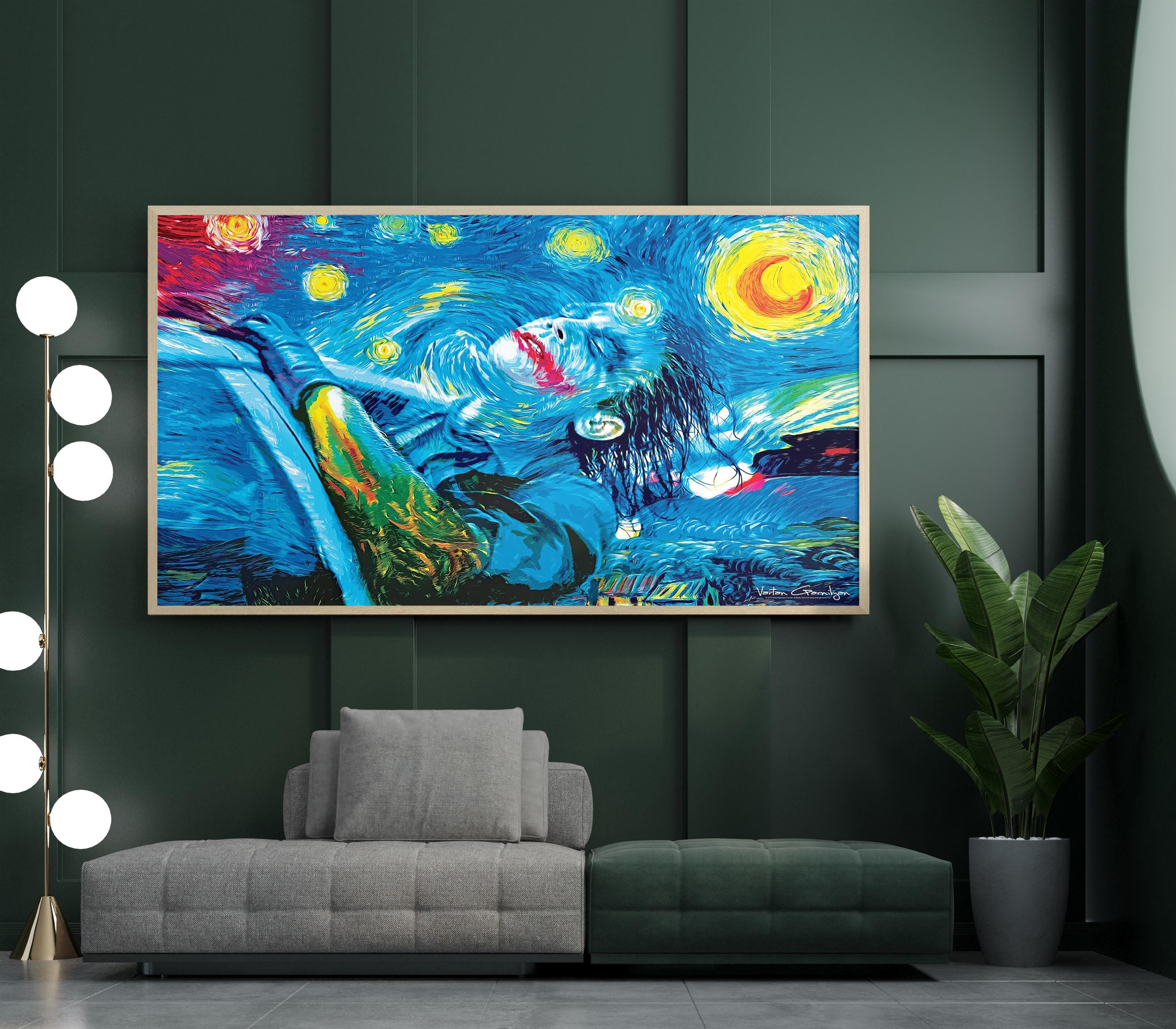 Van Gogh Starry Night Joker Poster, Starry Night Parody Print, Starry ...