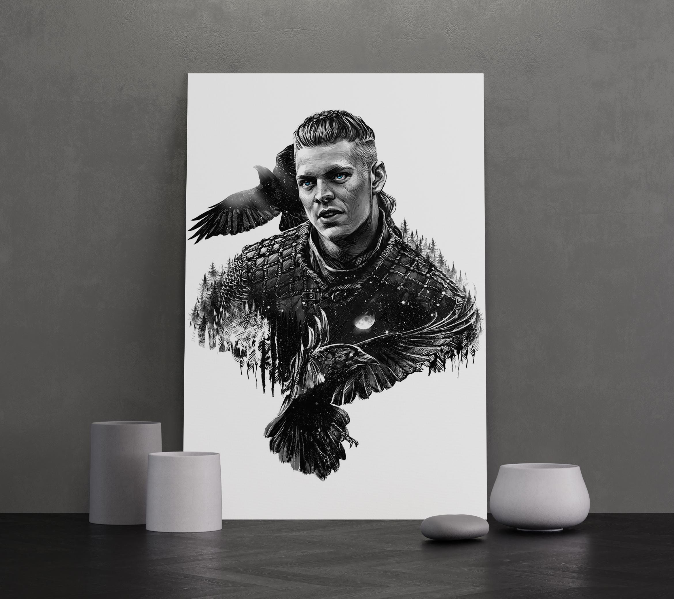 Vikings Art, Ivar the Boneless Poster, Vikings Canvas, Vikings Poster ...