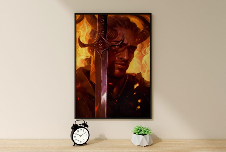 Baldur's Gate 3 Art, Wyll Poster, Baldur's Gate 3 Poster, Wyll Print ...