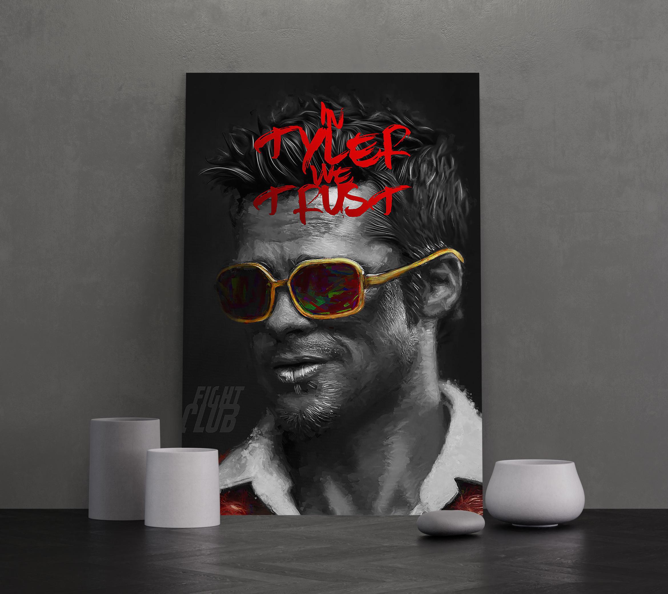 Fight Club Poster, Fight Club Canvas, Tyler Durden Wall Art, Tyler ...