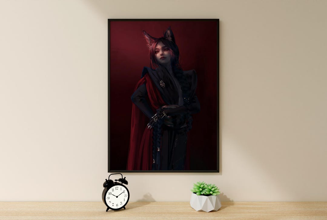 Ahri Art, League of Legends Poster, Lol Canvas, Ahri Poster, Ahri ...