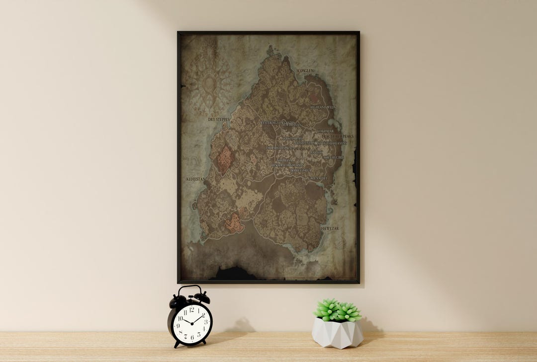 Diablo 4 Map Poster, Diablo IV Map Wall Art, Diablo 4 Canvas, Diablo ...