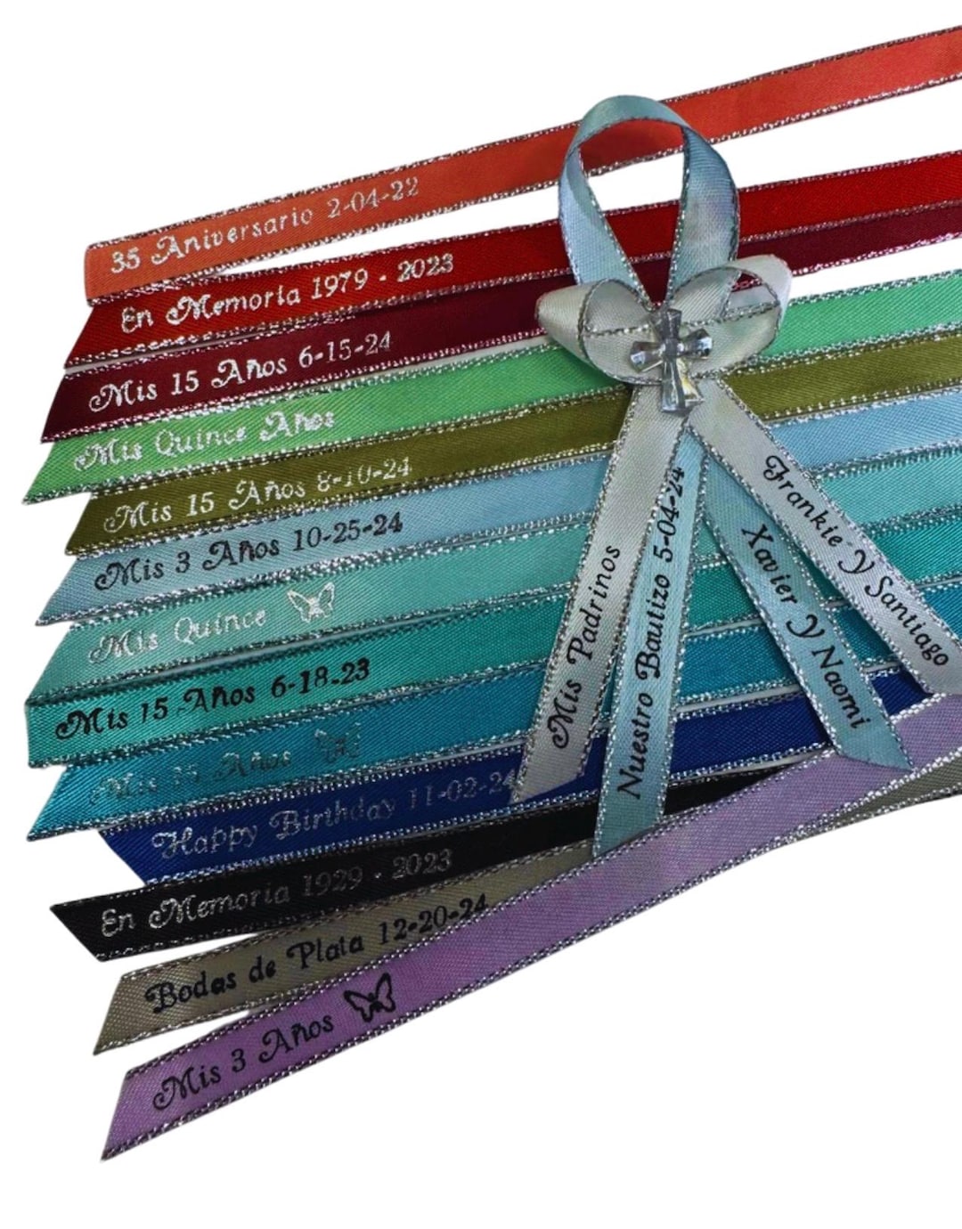 Personalized Ribbons for Party Favors, Centerpieces, Funerals, Capias ...