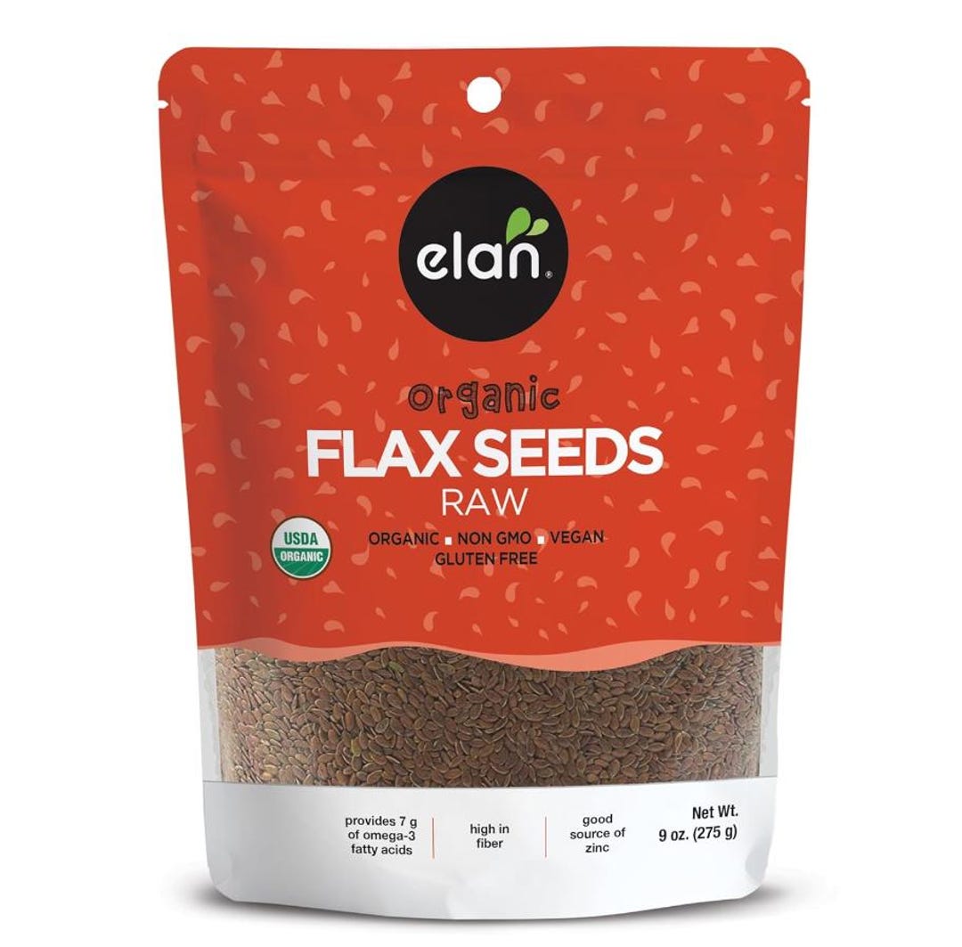 Elan Organic Flax Seed Raw, Whole, High-fiber Superfood - Etsy