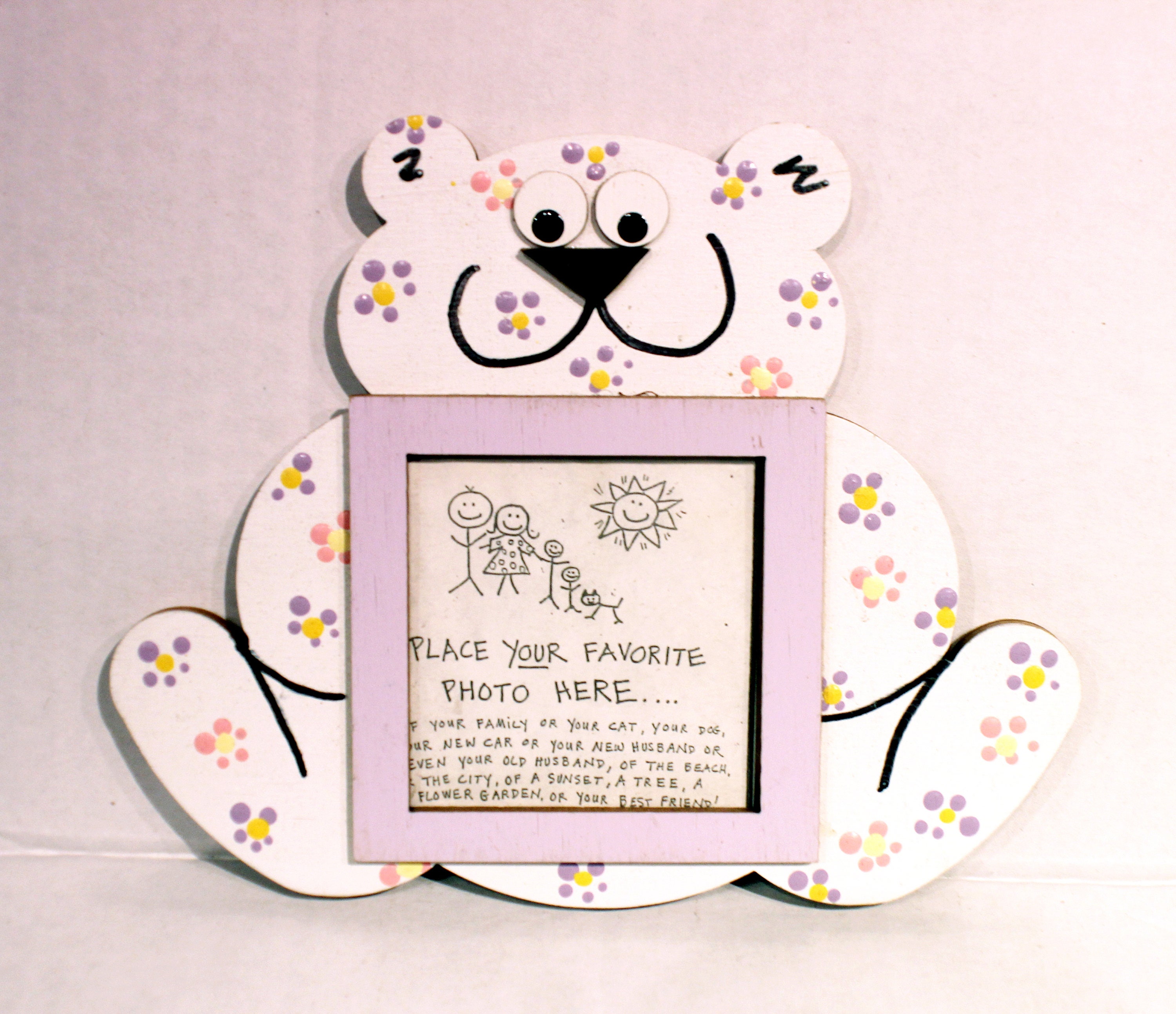 Bear Picture Frame Hand Painted Wooden Frame - Etsy