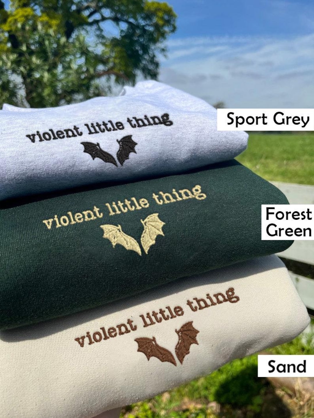 Embroidered Violent Little Thing Sweatshirt, Dragon Riders Shirt ...