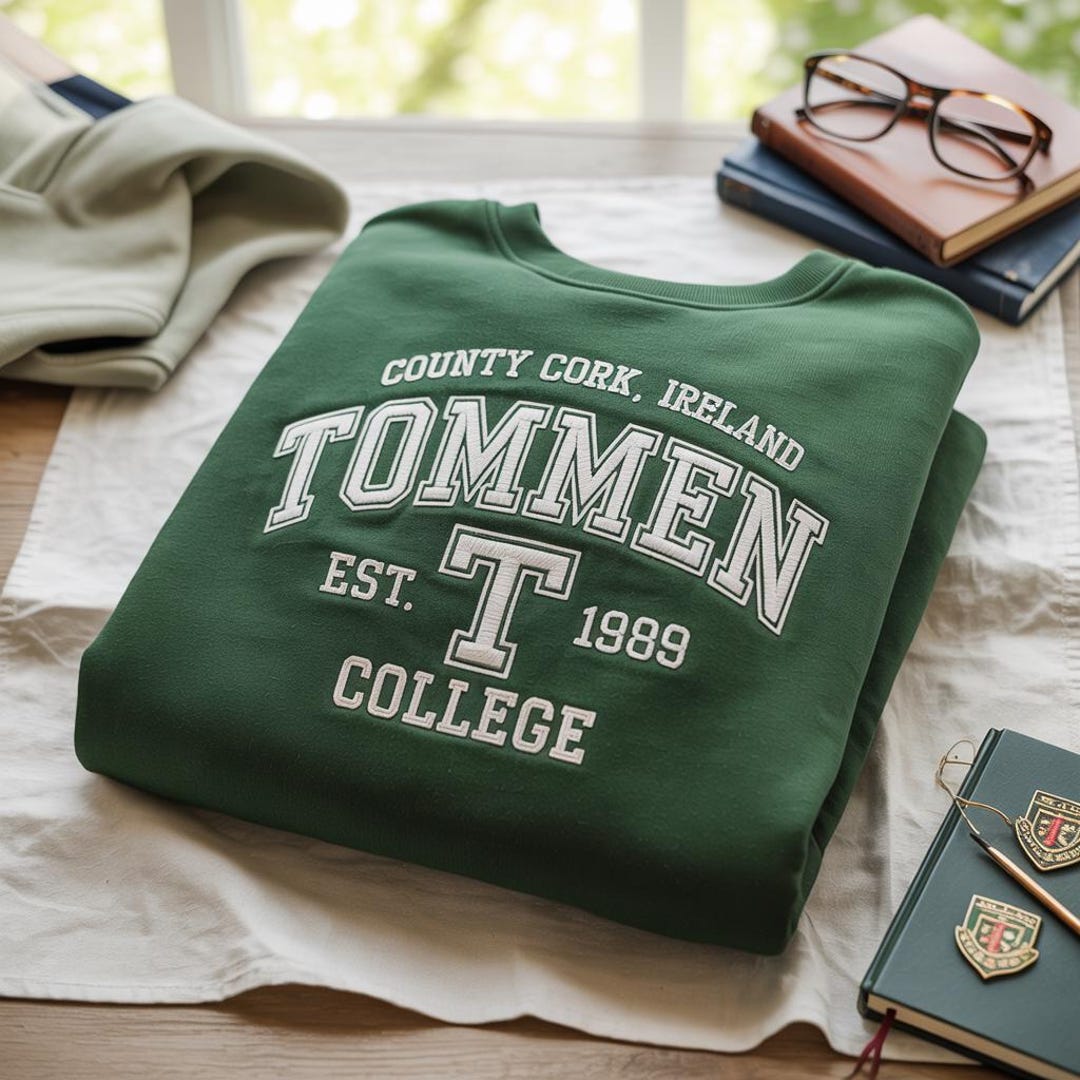 Vintage Boys of Tommen Embroidery Sweater, Tommen College Crewneck ...